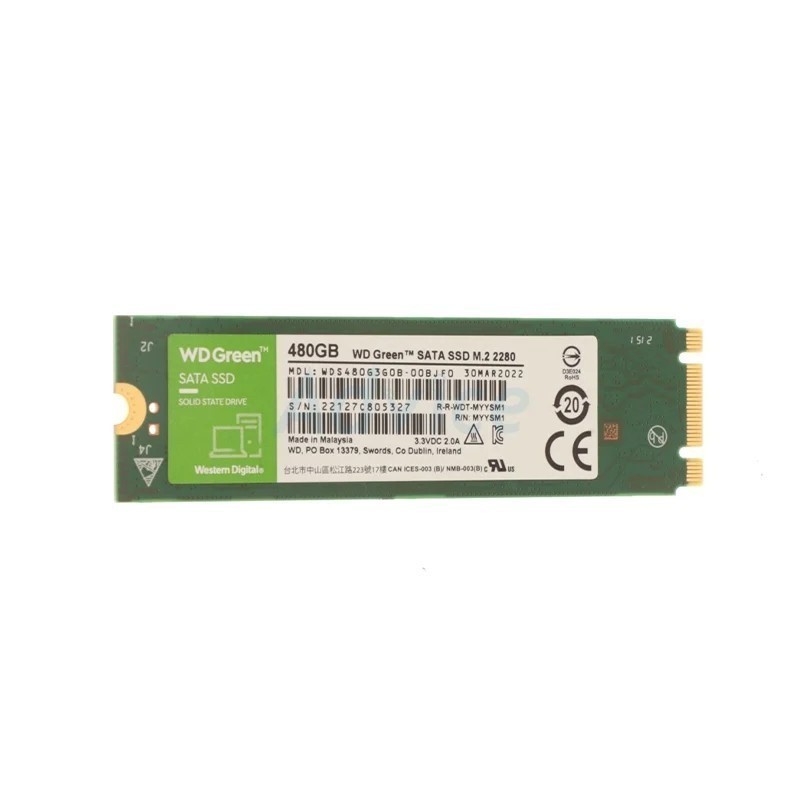 WD 480 GB SSD เอสเอสดี M.2 GREEN (WDS480G3G0B) SATA M.2 2280 3D NAND ...