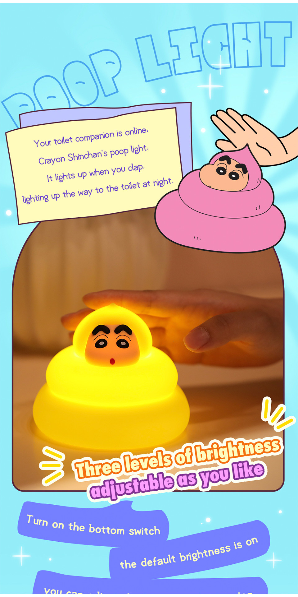 52TOYS Crayon Shinchan Poop Light Merch | Shopee Thailand