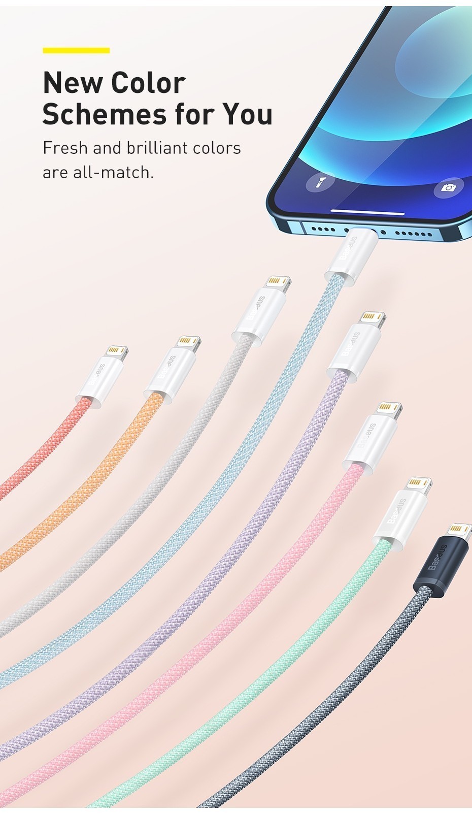 Baseus สายชาร์จเร็ว รุ่น Dynamic Series Fast Charging Data Cable แบบ