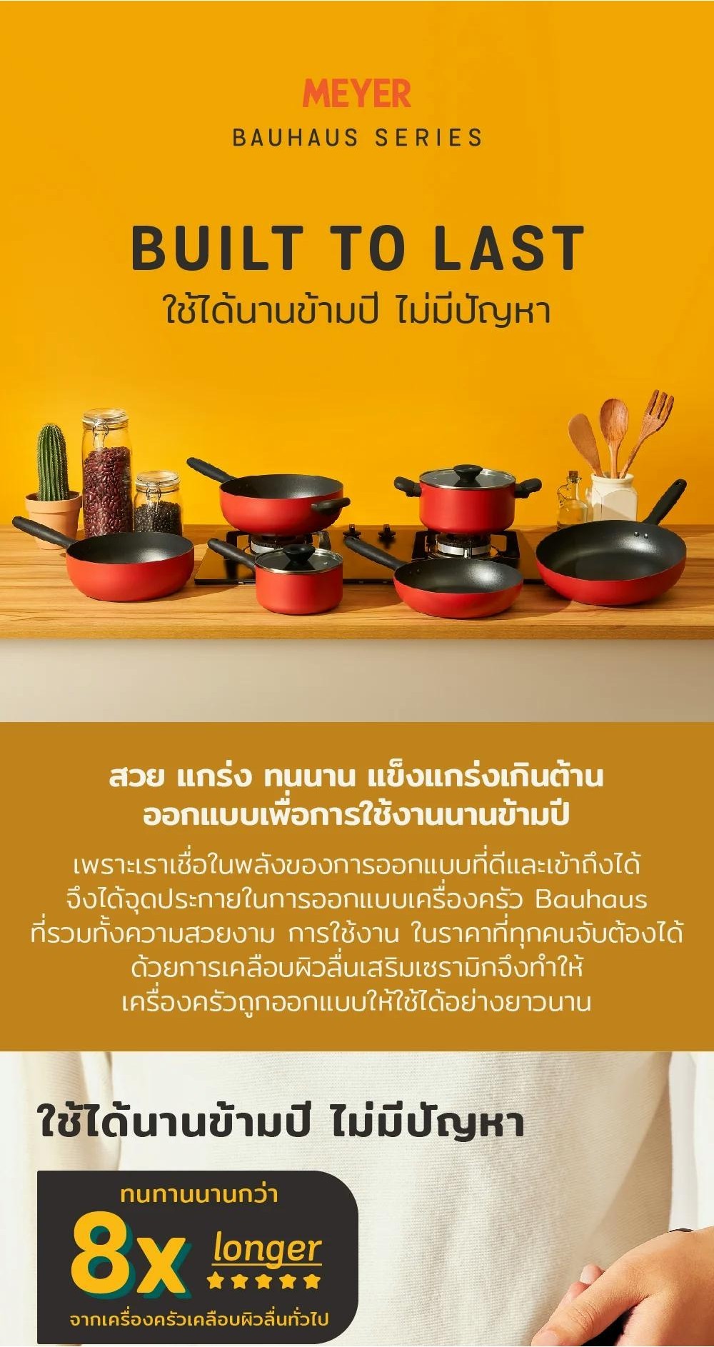 MEYER Bauhaus Induction กระทะทรงลึก ขนาด 22 ซม./2.1 ลิตร Saucier (14203-TE12) | Shopee Thailand