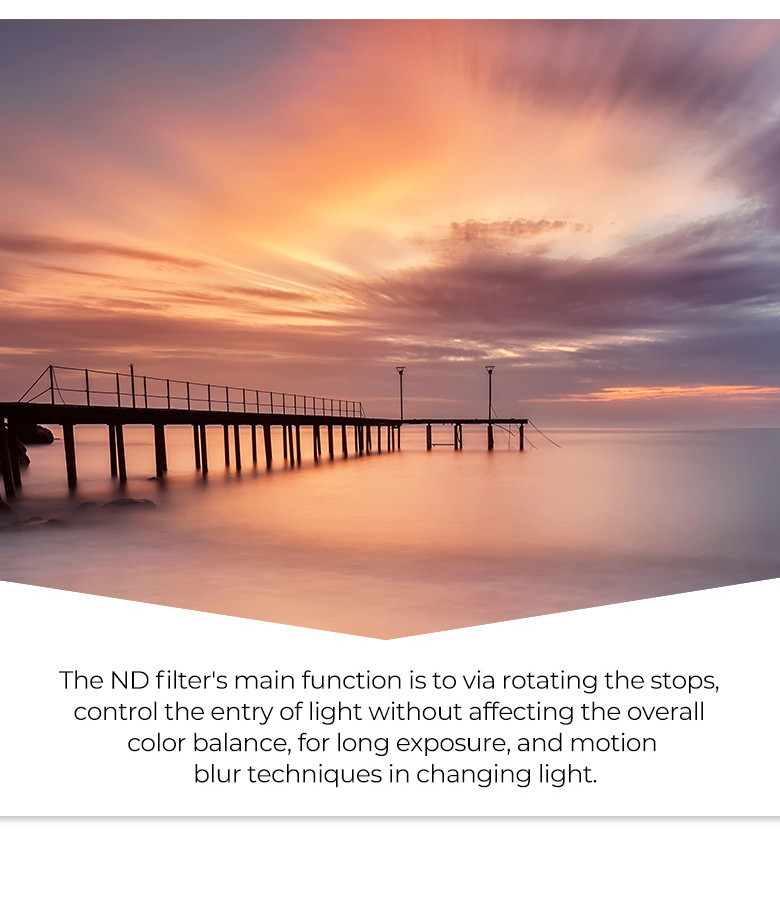 K&F CONCEPT ND3-1000 ฟิลเตอร์ ND แบบปรับได้บางเฉียบ ฟิล์มสีเขียวป้องกัน ...