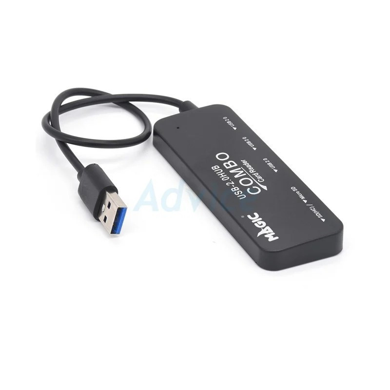 MAGIC TECH 3 Port USB HUB v2.0 + Card Reader MT-42 (Black/White) - A0137864 | Shopee Thailand