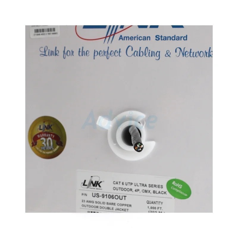 LINK CAT6 UTP Cable (305m/Box) (US-9106OUT) Outdoor - A0045960 | Shopee ...