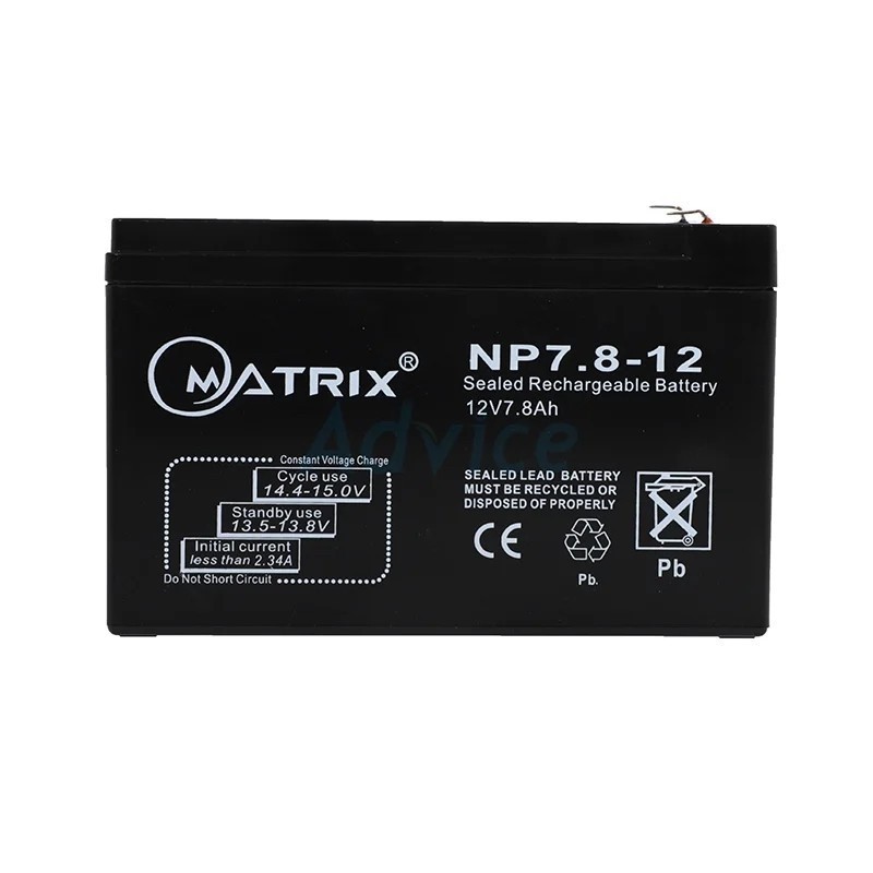 MATRIX Battery 7.8Ah 12V (BT005) - A0057732 | Shopee Thailand
