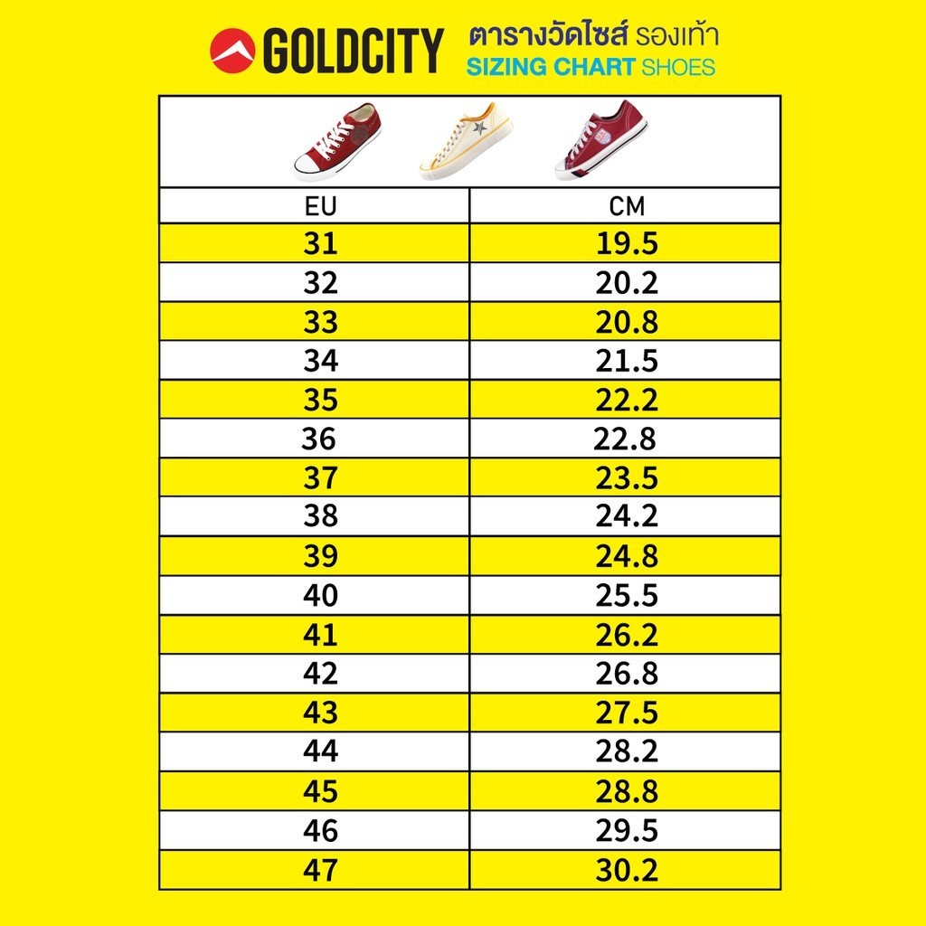 รองเท้าผ้าใบ ผูกเชือก พื้นยางพารา สีดำ SIZE 37-45 ส่งตรงจากโรงงานแท้100% GOLDCITY รุ่น SV001 ...