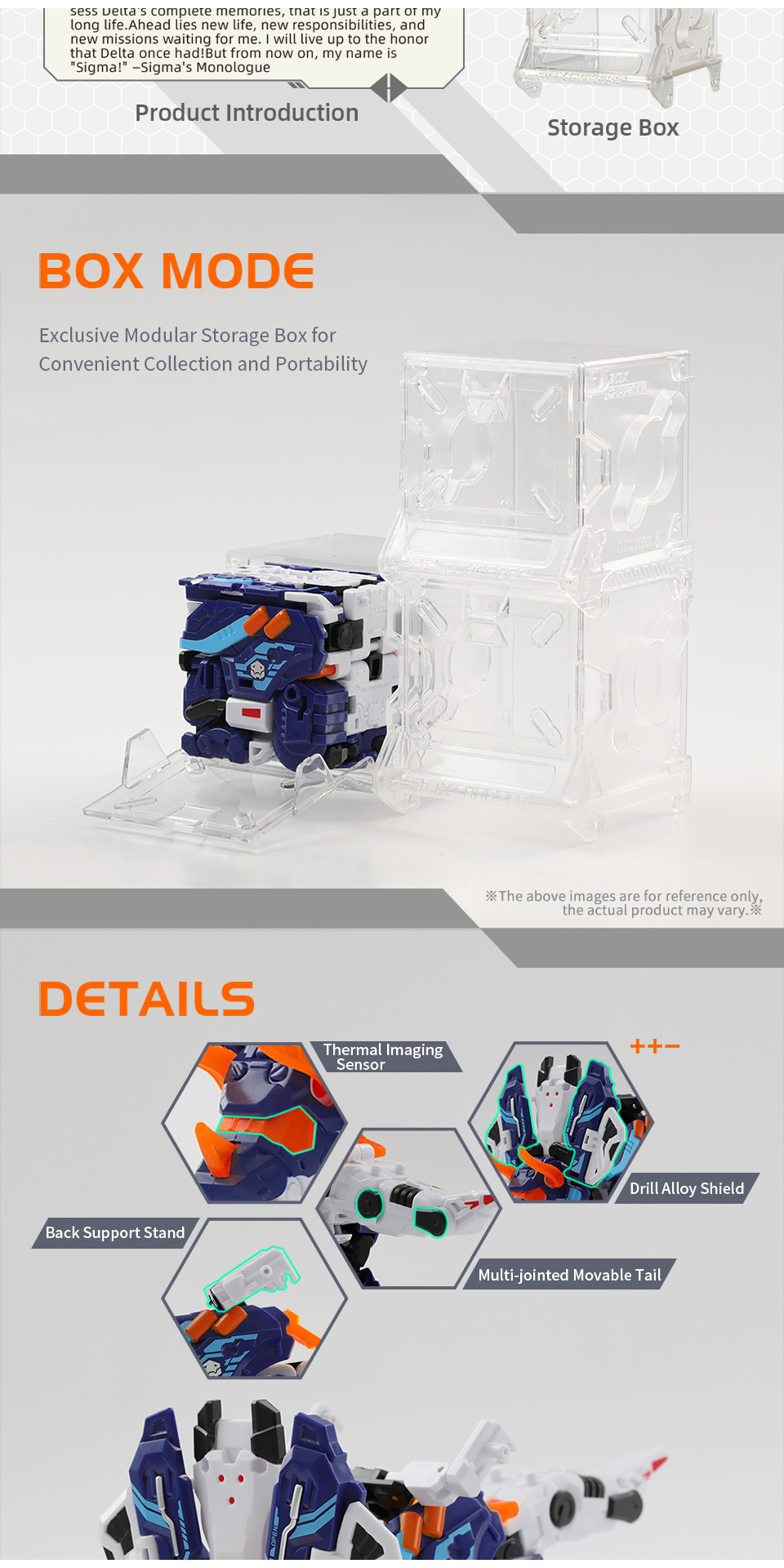 52TOYS BEASTBOX BB-55 Sigma Mecha Deformation Action Figure Portable ...