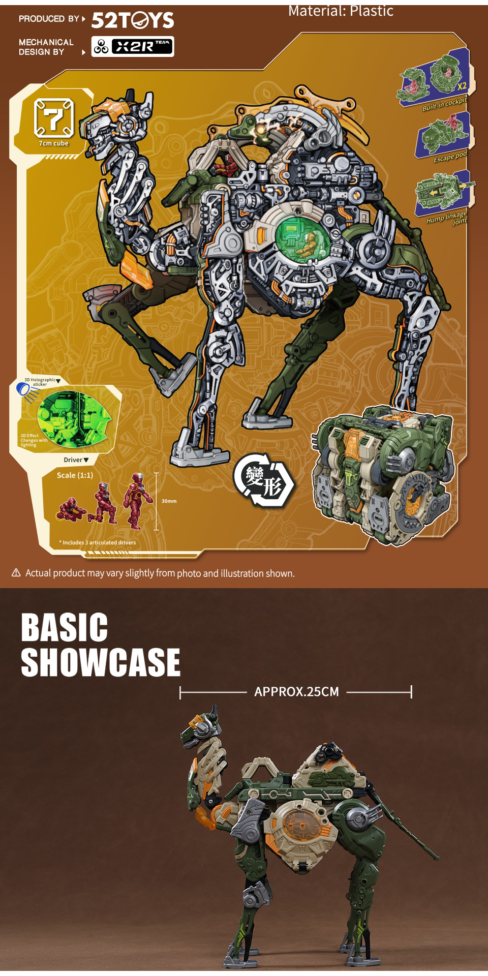 52TOYS BEASTBOX BB-65 Oasis Mecha Deformation Action Figure Portable ...