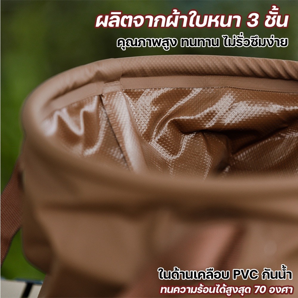 XtivePRO ถังน้ำแคมป์ปิ้ง พับเก็บได้ มีหูหิ้ว พกพาสะดวก ขนาด 10L, 20L ผ้าใบ PVC หนา 3 ชั้น ถัง ...