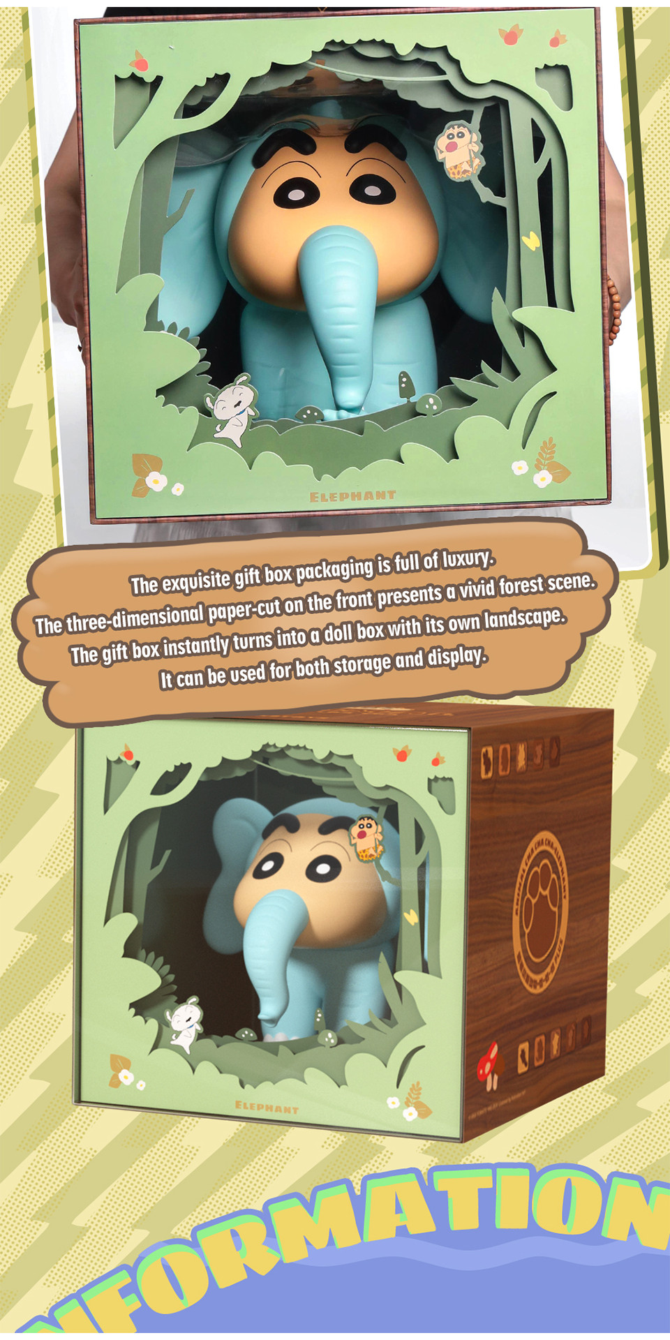 52TOYS Crayon Shinchan Animal Chachacha Series Blind Box Figure Toy ...