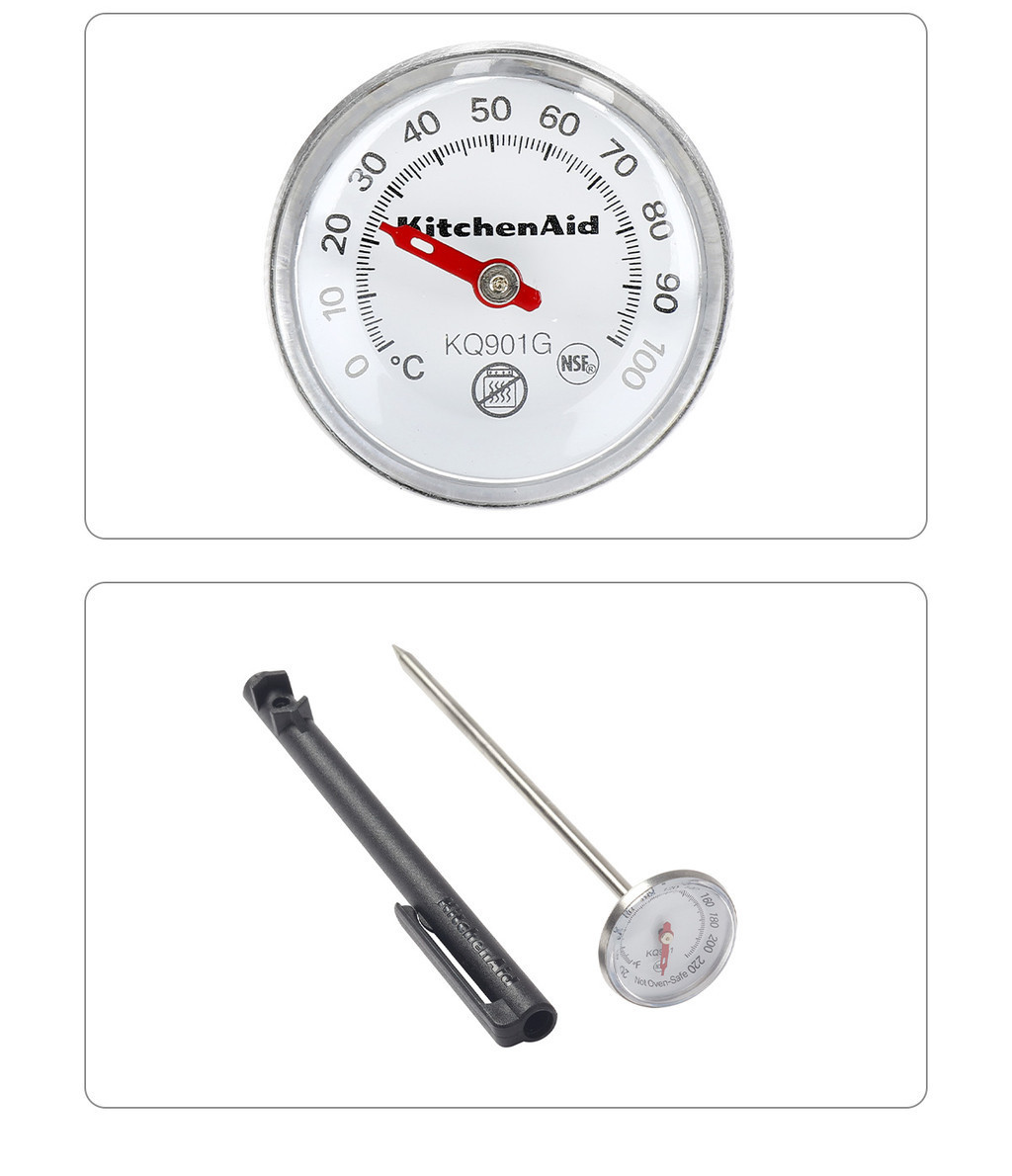 KitchenAid Stainless Steel Quick Read Meat Thermometer Probe - Black ...