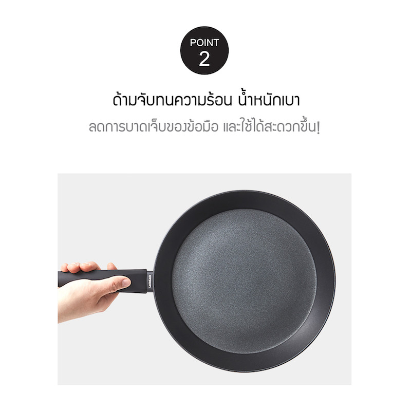 LocknLock กระทะก้นลึกเคลือบไทเทเนียม Brawny IH Cookware ขนาด 28 cm ...
