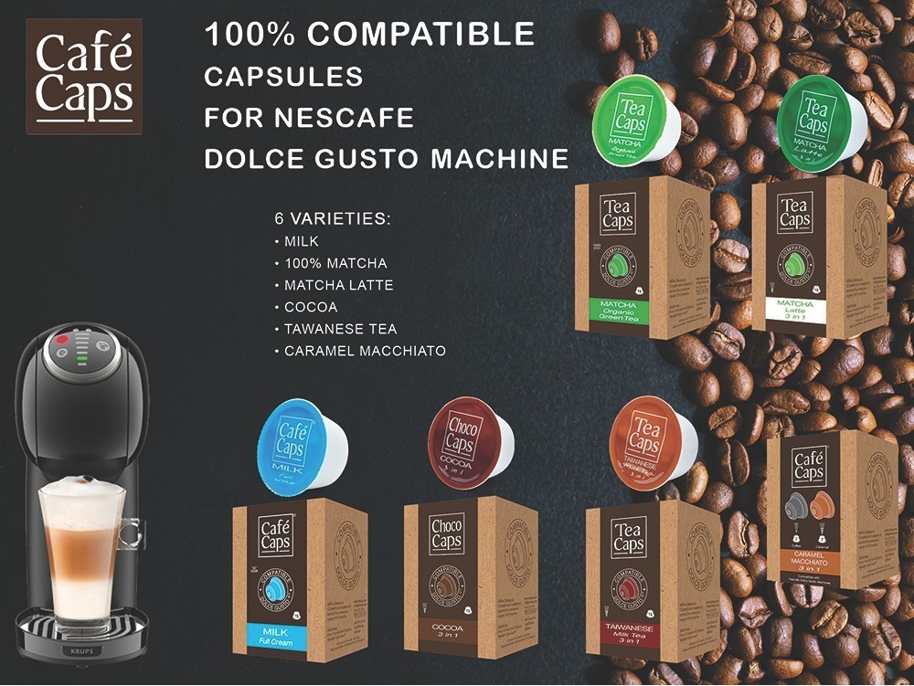 Dolce Gusto Compatible Matcha Latte Capsule - Cafecaps (1 Box X 15 Caps ...