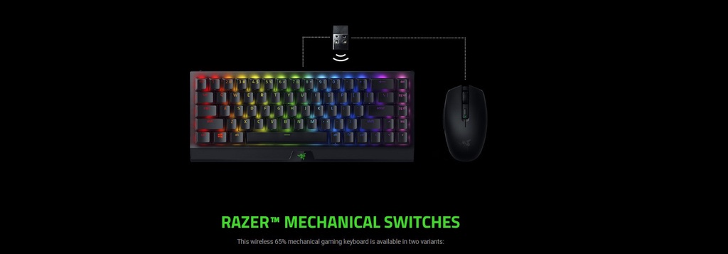 Razer BlackWidow V3 Mini HyperSpeed (คีย์บอร์ดเกมมิ่ง) (คีย์ Eng ...