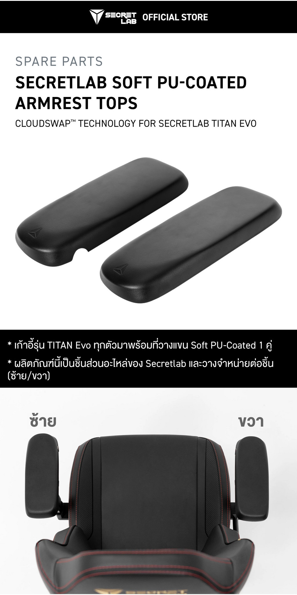 Secretlab TITAN Evo Soft PU-Coated Spare Part with CloudSwap ...