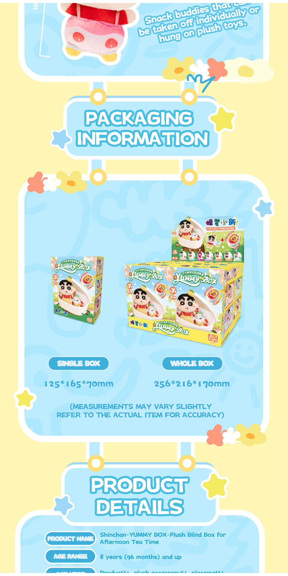 52TOYS YUMMY BOX - Crayon Shinchan - Tea Time Plush Blind Box Series ...