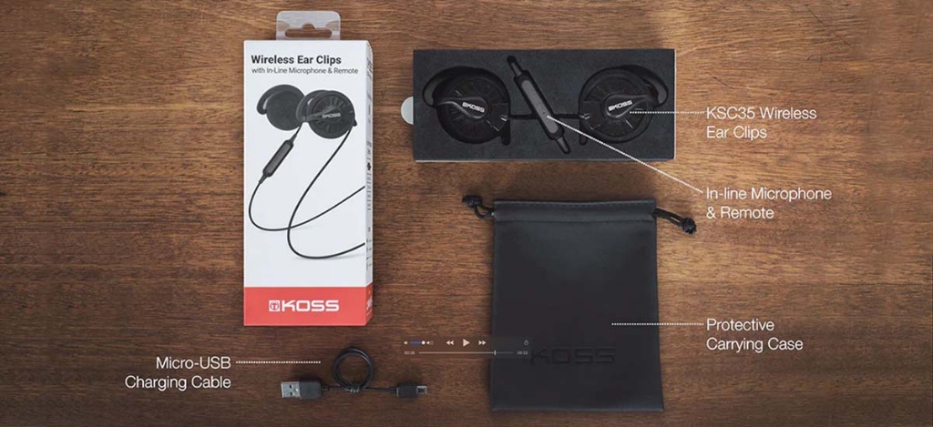 Koss KSC35 Wireless หูฟังคลิปเอียร์ | Shopee Thailand