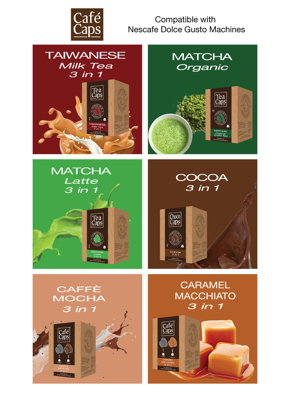 Dolce Gusto Compatible Cocoa Capsule - Cafecaps (1 Box X 15 Caps ...