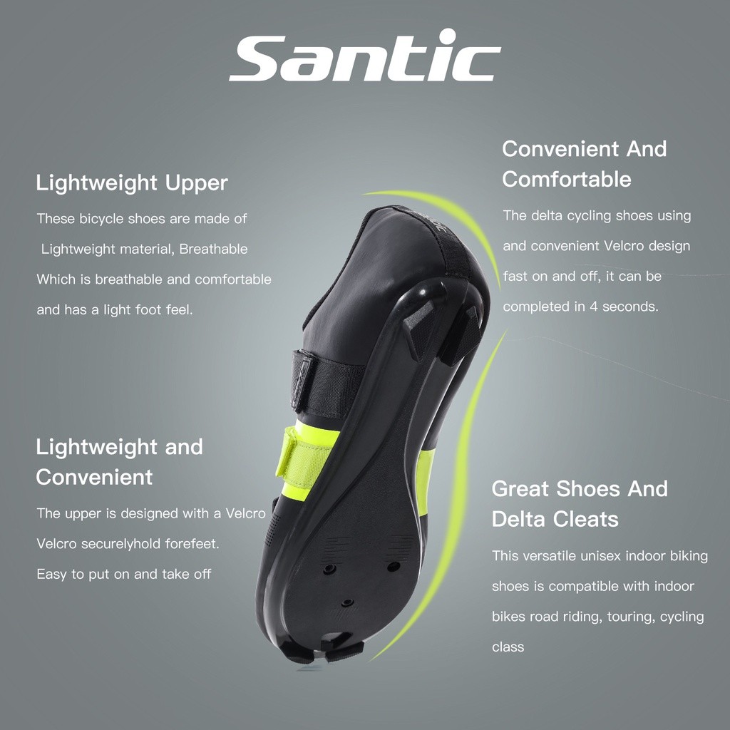 Santic Road รองเท้าคลีท น้ําหนักเบา สําหรับผู้ชาย ผู้หญิง เหมาะกับการ ...