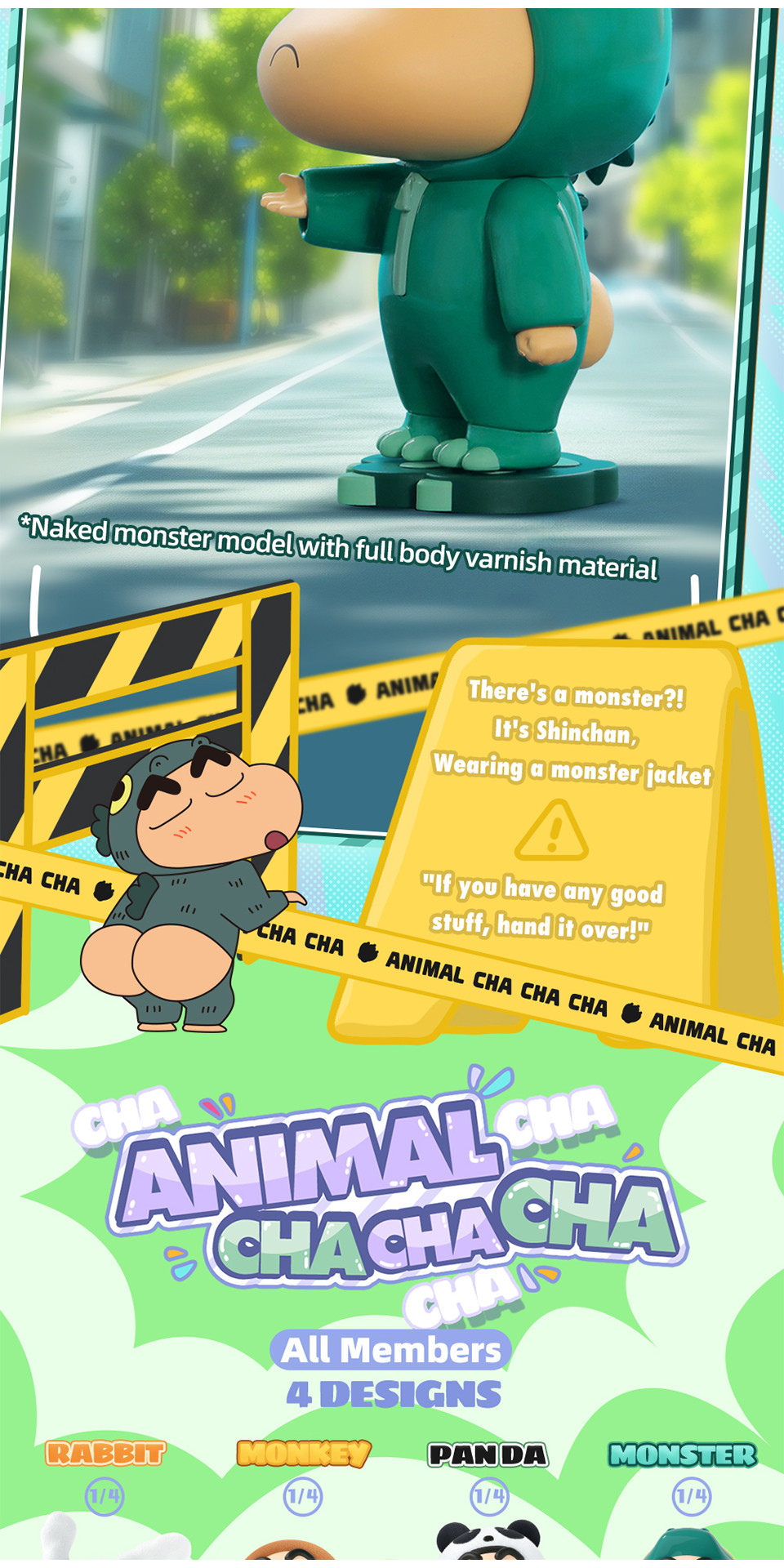 52TOYS Crayon Shinchan Animal Chachacha Series Blind Box Figure Toy ...