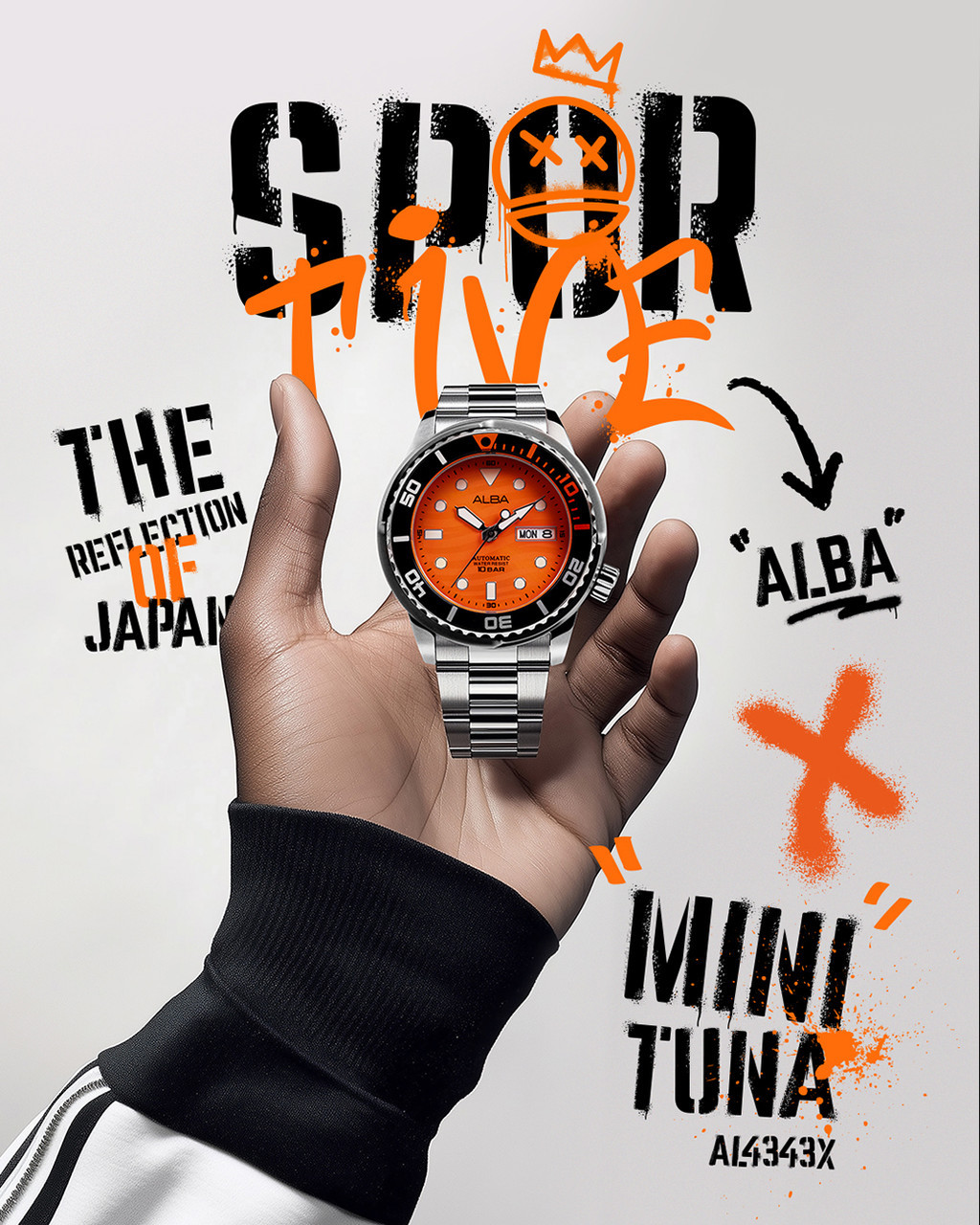 ALBA Mini Tuna Automatic อัลบา นาฬิกาข้อมือ รุ่น AL4343X ขนาด 43 mm ...