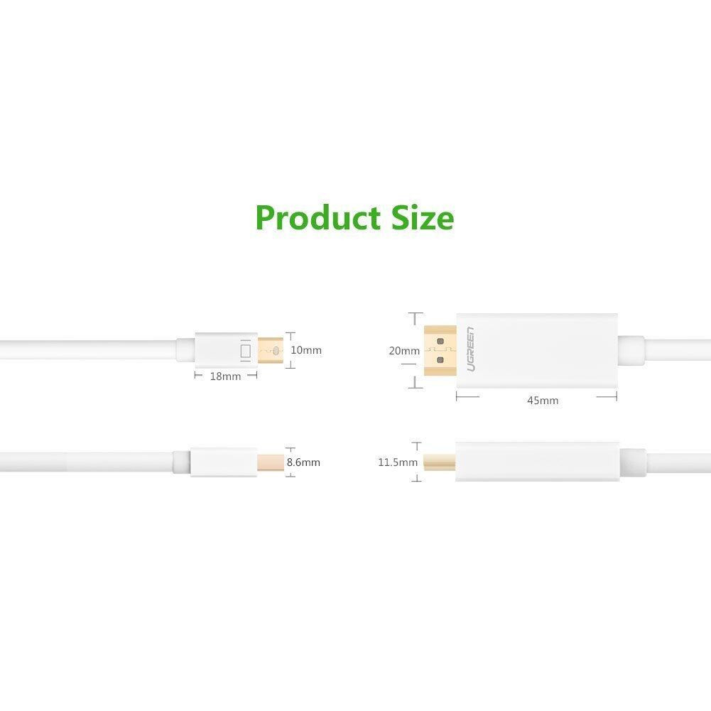 UGREEN รุ่น MD101 Mini Display Port to HDMI สายสัญญาณ รองรับ 4K หัวต่อ ...