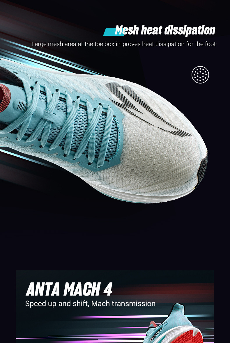 ANTA MACH 4.0 ผู้ชาย มืออาชีพ รองเท้าวิ่ง ไนโตรเจนเทค แผ่นคาร์บอนไฟ ...