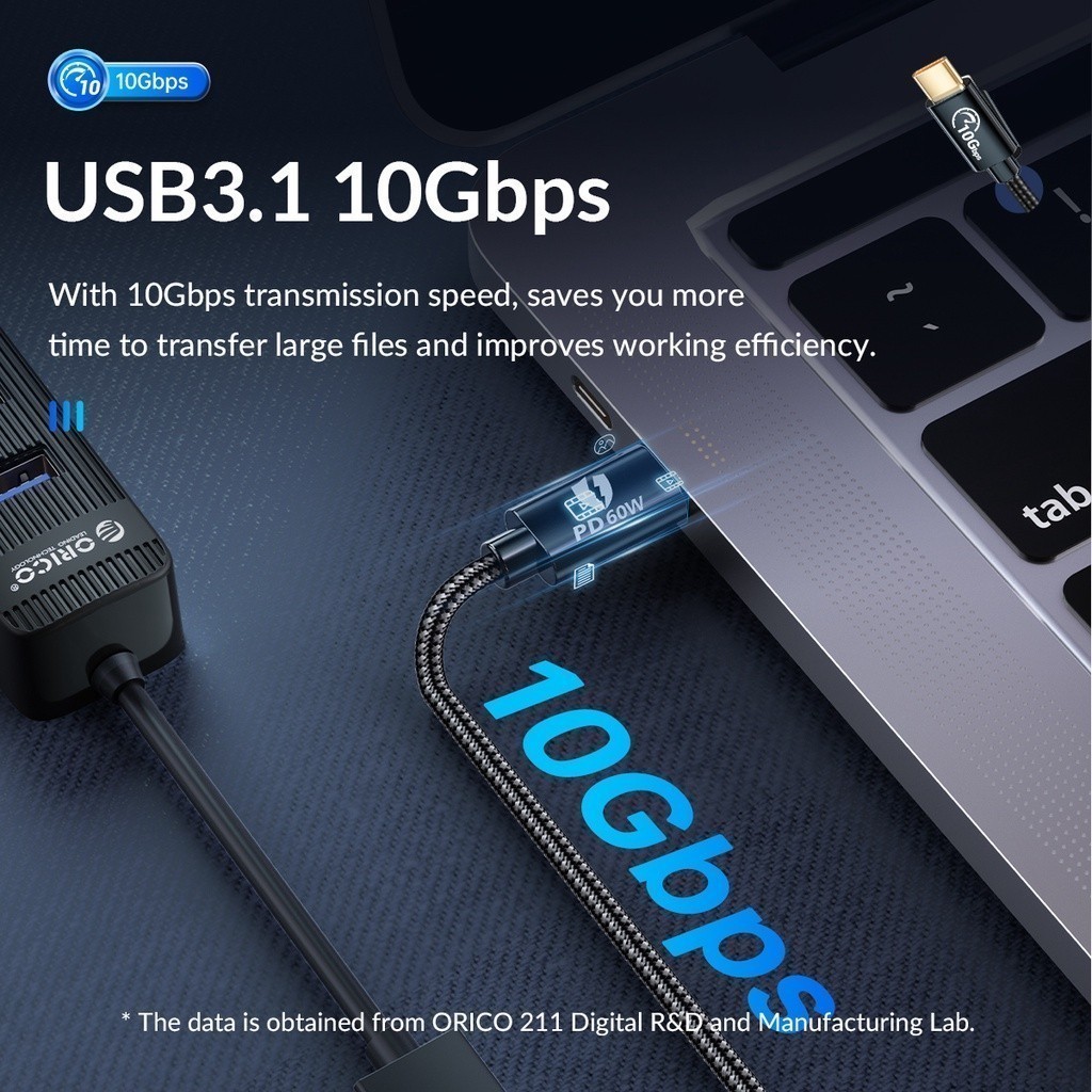 [ออก E-TAX ลดหย่อนภาษีได้] ORICO OTG Adapter Cable USB C to A USB3.1 ...