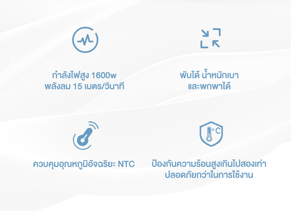 [Easy E-Receipt]Simplus x PP Krit Hair Dryers ไดร์เป่าผมพับได้ 1600W ไอออนลบCFJH007 | Shopee ...