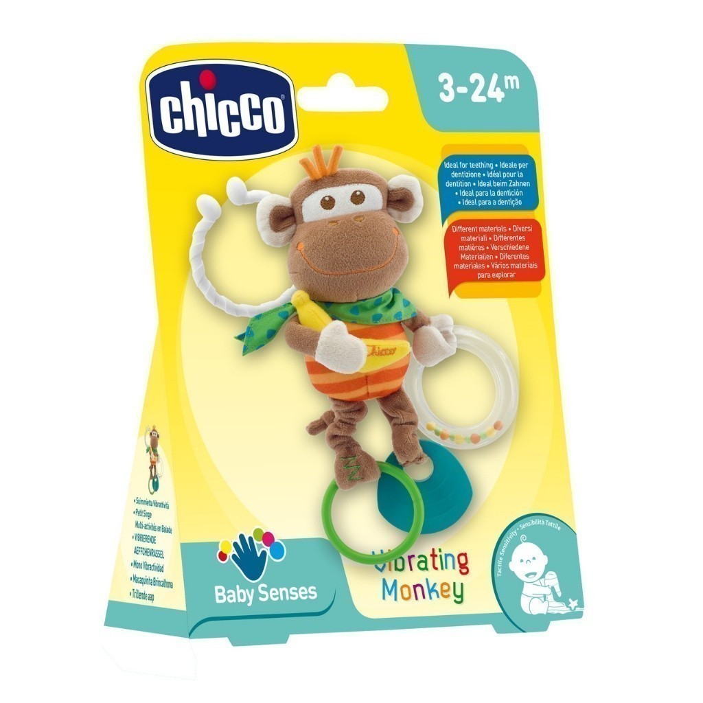 CHICCO Multi-Activity Vibrating Monkey ตุ๊กตาแขวนพร้อมยางกัด | Shopee ...