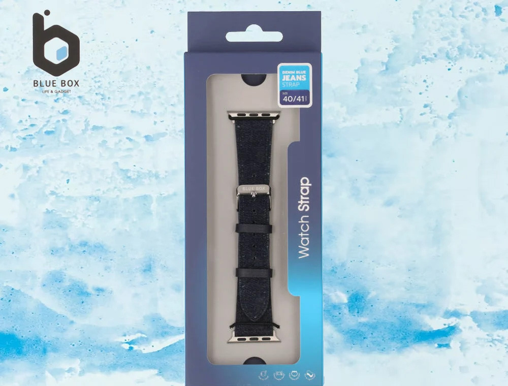 Blue Box สาย Apple Watch Strap Series 6,7,8,9,SE1,SE2 (40/41mm) Dark Blue Jeans By Studio7 ...
