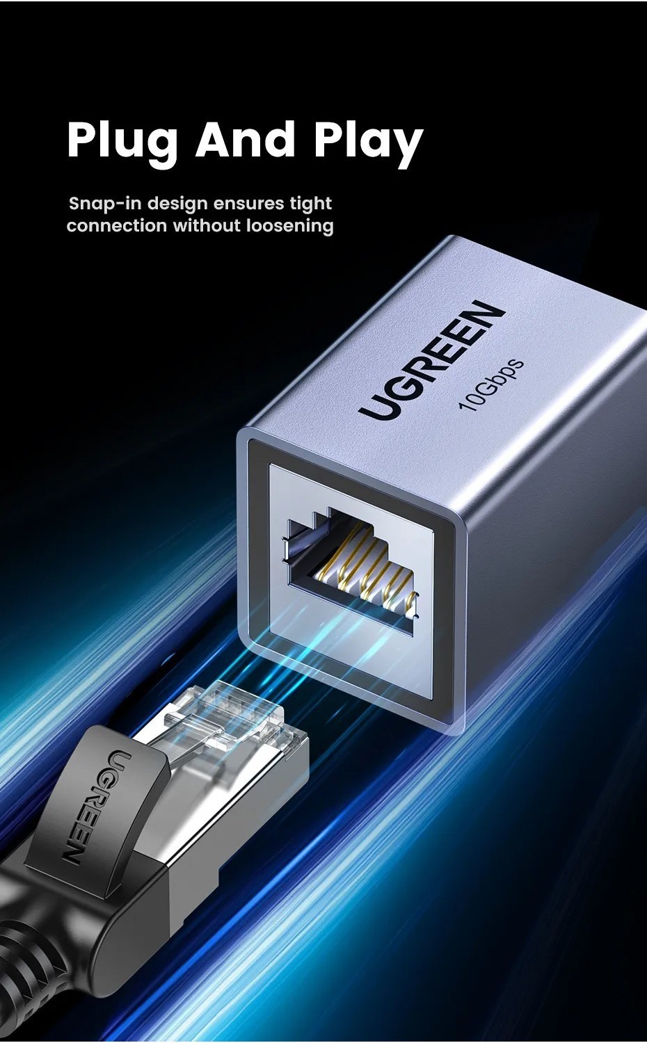 UGREEN รุ่น NW261 LAN Connector Network Connector RJ45 Connector 10Gbps ...