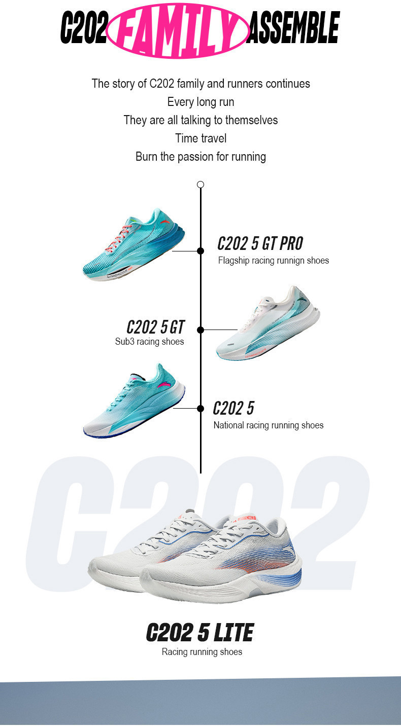 ANTA C202 LITE ผู้ชาย มืออาชีพ รองเท้าวิ่ง ไนโตรเจนเทค แผ่นคาร์บอนไฟ ...