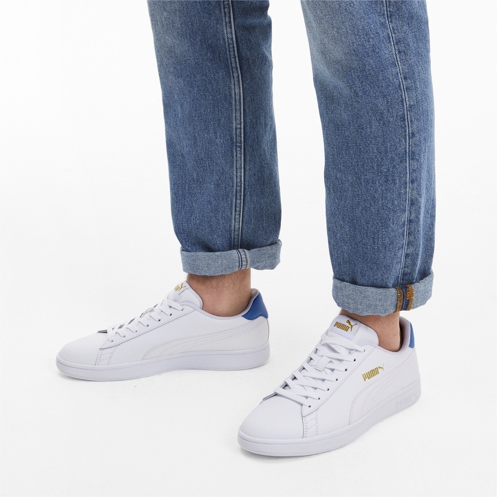 PUMA BASICS - รองเท้ากีฬา Smash v2 สีขาว - 36521518 | Shopee Thailand