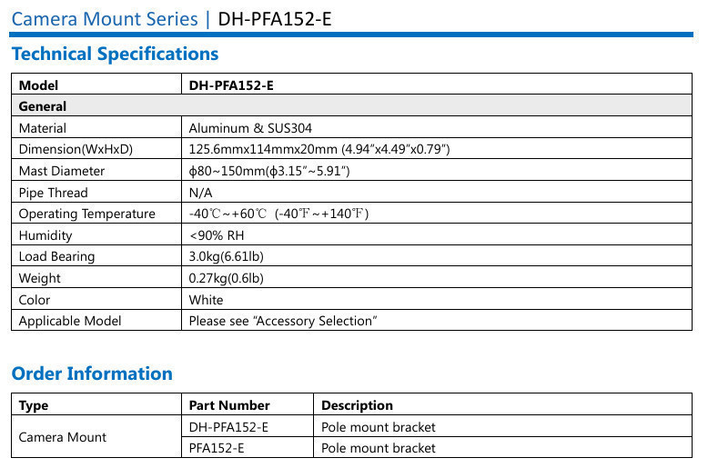 [3.25] มีส่งด่วน!! Dahua ที่ยึดกล้องวงจรปิด รุ่น DH-PFA152-E | Shopee Thailand