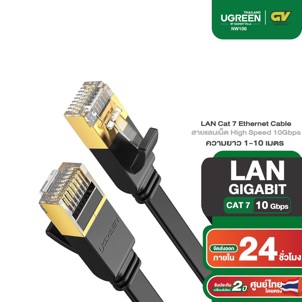UGREEN รุ่น NW106 สายแลนเน็ต CAT7 LAN Cable Gigabit RJ45 รองรับความเร็ว ...
