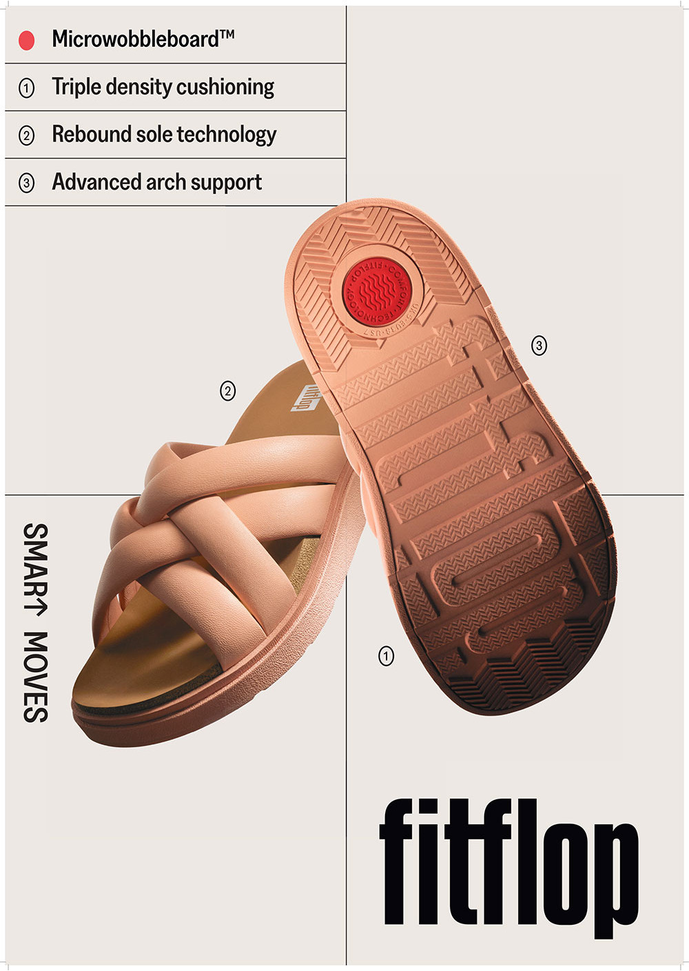 FITFLOP GEN-FF PADDED-STRAP LEATHER รองเท้าแตะผู้หญิง รุ่น HN2-A89 สี BLUSHY | Shopee Thailand