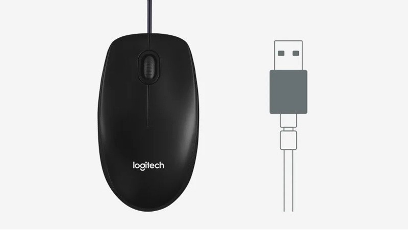 เมาส์ Logitech Wired Mouse M100R USB (Box) by Banana IT | Shopee Thailand