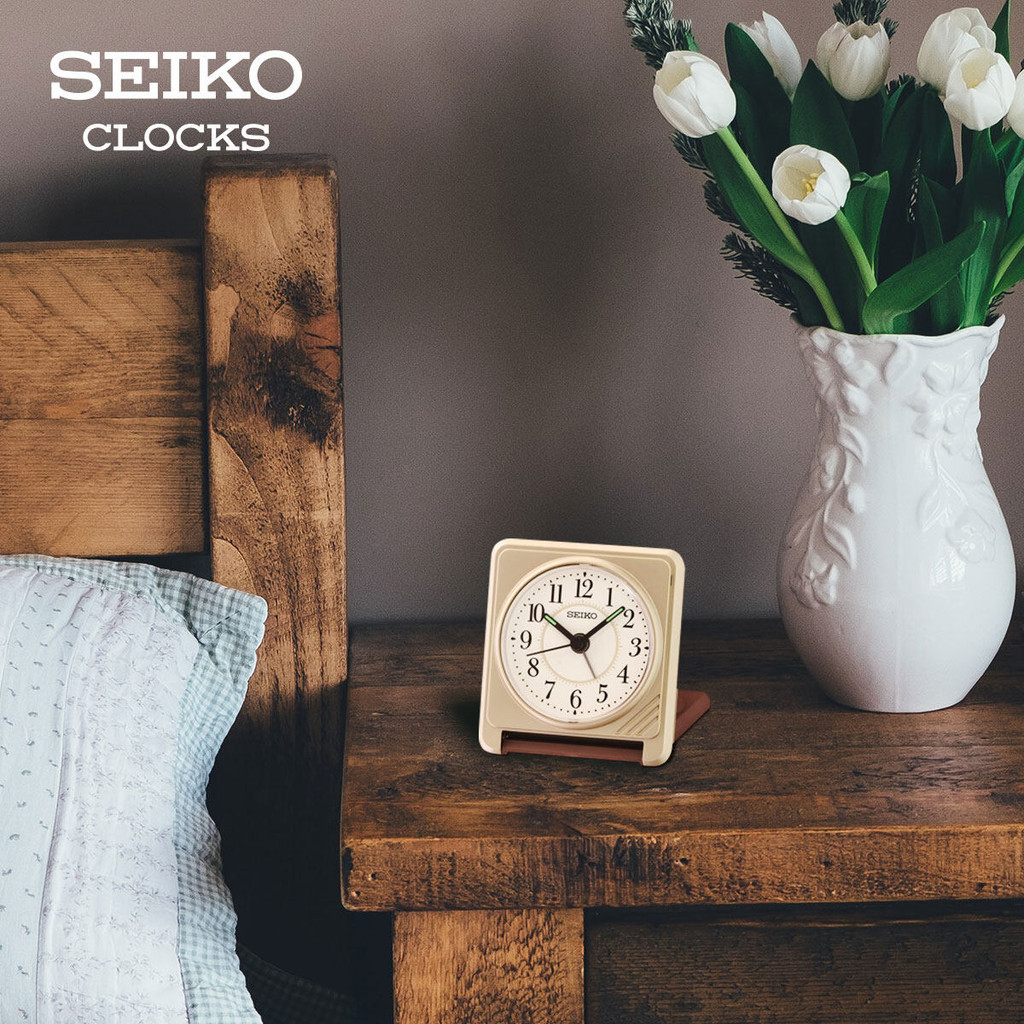 SEIKO CLOCKS นาฬิกาปลุก รุ่น QHT015F ขนาด 3x2.8 นิ้ว | Shopee Thailand