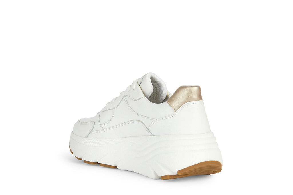 GEOX รองเท้าผ้าใบผู้หญิง รุ่น D DIAMANTA - WHITE/LT GOLD SS24 ...