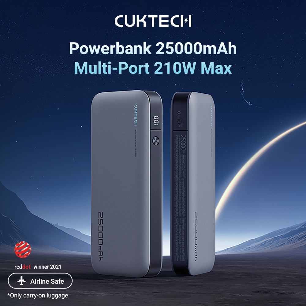 [ลดเหลือ 2249] CUKTECH PB250 แบตสำรอง 210W CCC/ CE ความจุ 25000mAh USB-A 100W , USB-C 100W ชาร์จ ...