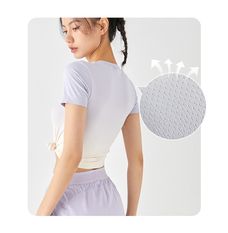 Leorrey-เสื้อยืดกีฬา สีไล่ระดับสี ดูดซับเหงื่อและแห้งเร็ว เสื้อยืดวิ่ง ...