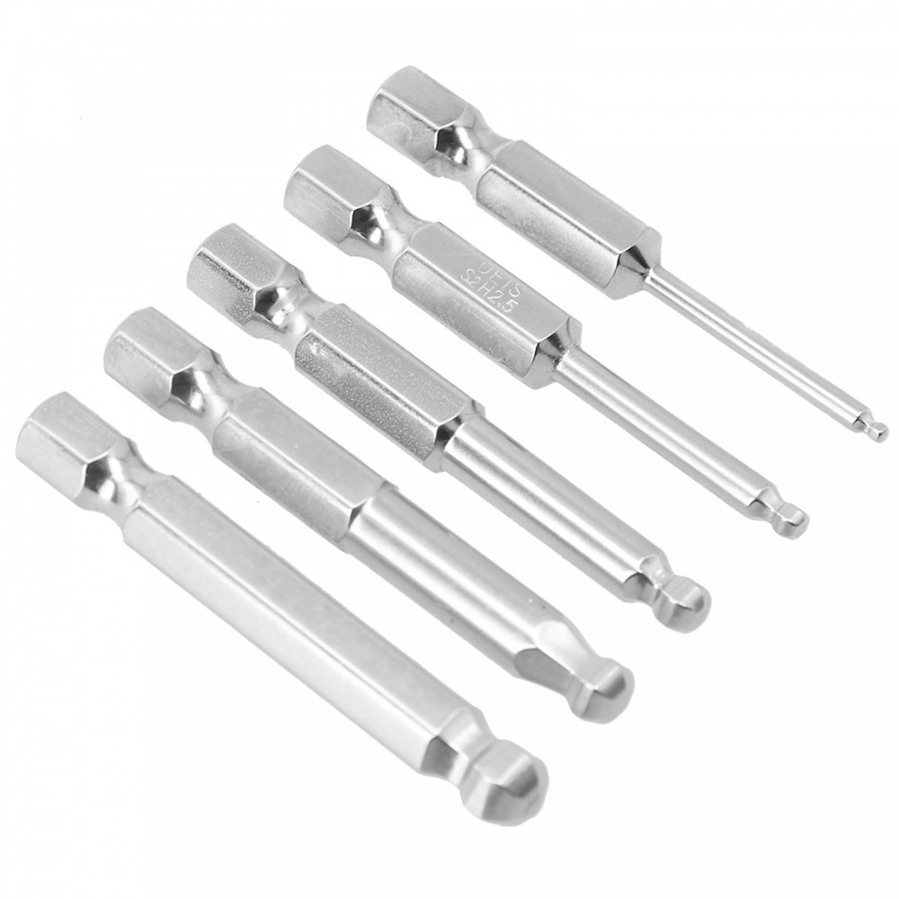 ⭐FiveStars⭐ Steel Ball Head Hex Bit Screwdriver Bit 50mm Long with ...