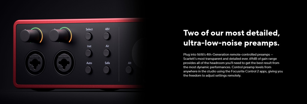 Focusrite Scarlett 16i16 (4th Gen) อุปกรณ์บันทึกเสียง โฮมสตูดิโอ USB Audio Interface (ProPlugin ...