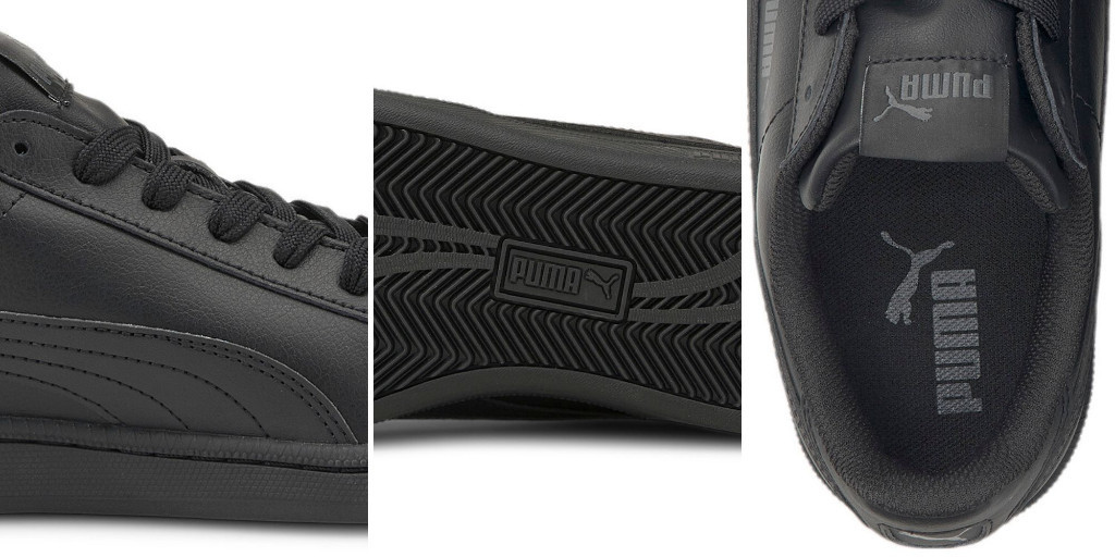 PUMA SPORT CLASSICS - รองเท้ากีฬา Smash Leather สีดำ - 35672204 ...
