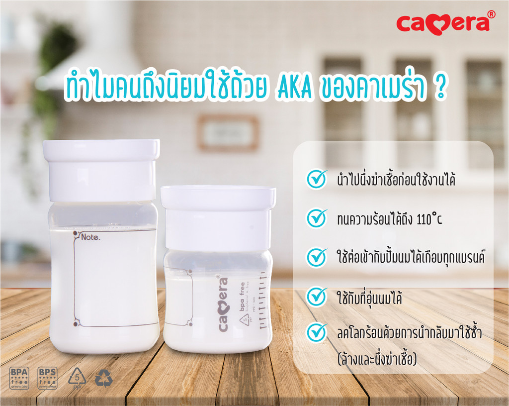 Camera AKA (เลือกสีได้) ขวดเก็บน้ำนม ขวดพลาสติก ขวดสีชา PPSU มาใหม่ ลายหมี และ ลายกวาง | Shopee ...
