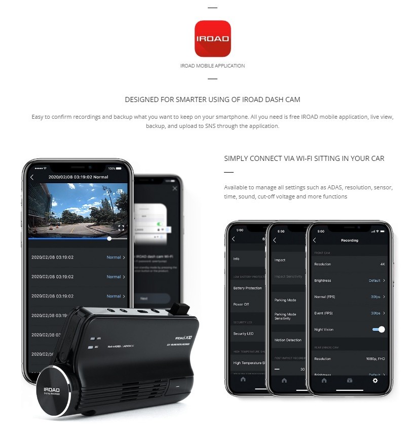 [รุ่นใหม่] IROAD X10 PRO กล้องติดรถยนต์เกาหลี กล้องติดรถ 4K บันทึกหน้า ...