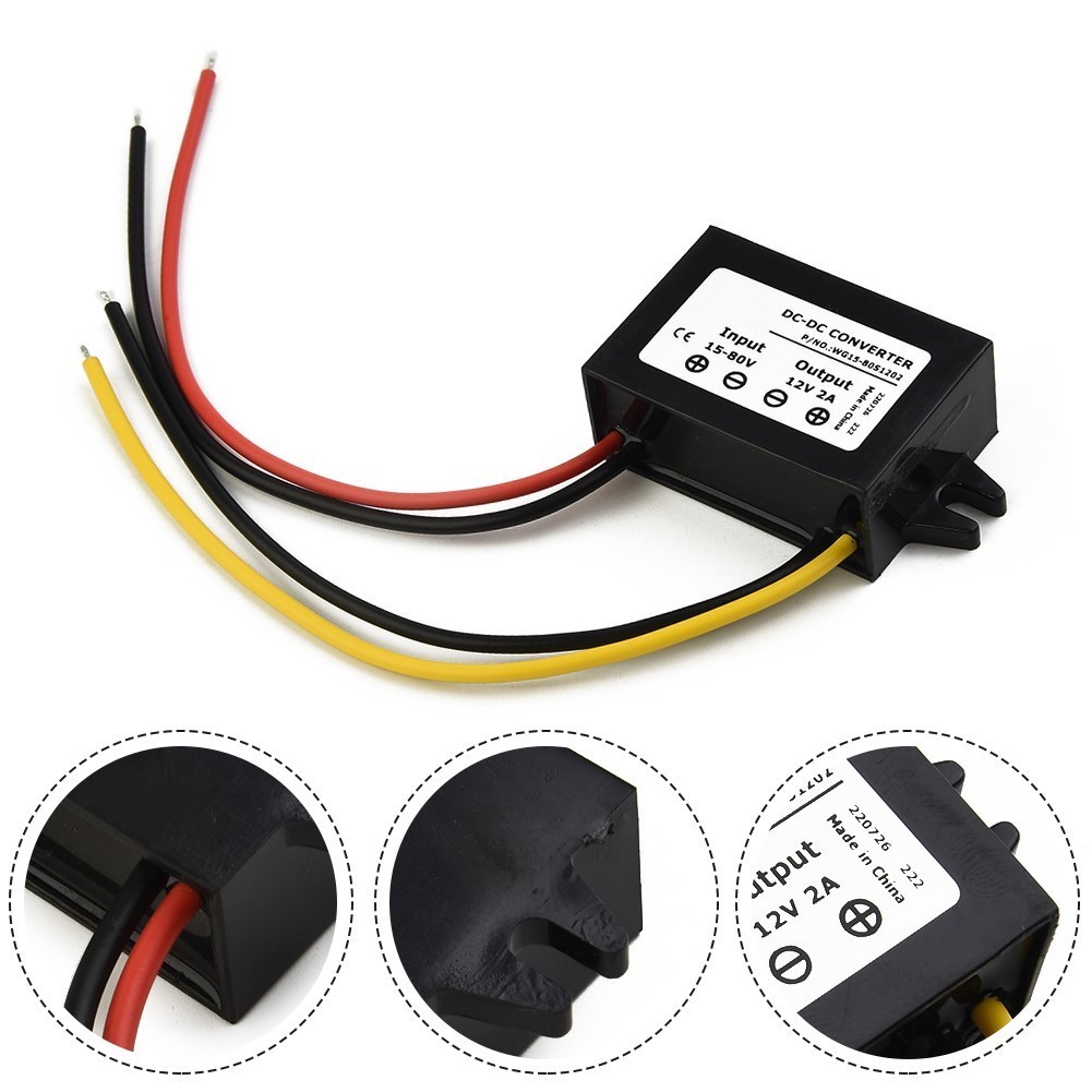 【WIK】15v-72v 18V 24V 36V 48V 60V ถึง 12V 2A 24-36W DC-DC ขั้นตอนลงโมดูล Converter | Shopee Thailand