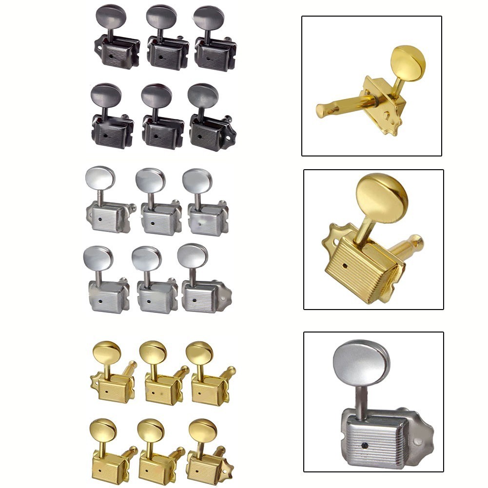 【WIK】สไตล์วินเทจ ST กีตาร์ไฟฟ้า Tuning Peg Silver Tuner หัวเครื่อง Open ...