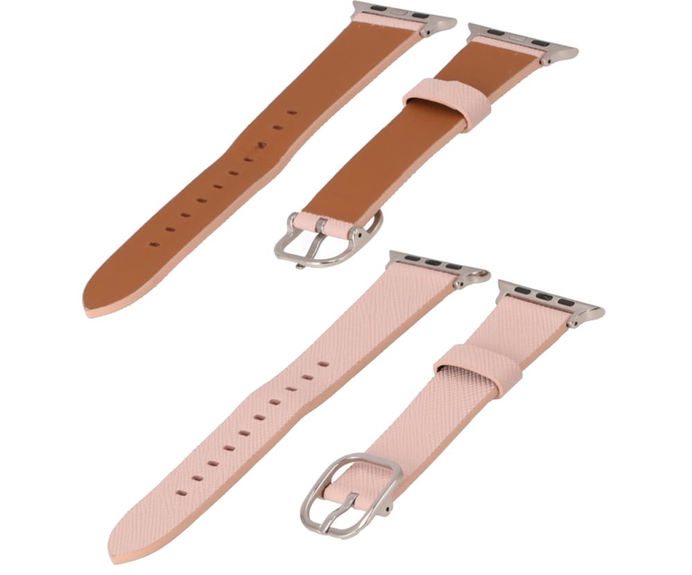 Blue Box สาย Apple Watch Strap Series 6,7,8,9,SE1,SE2 (40/41mm) PU Saffiano Brown Yellow#027 By ...