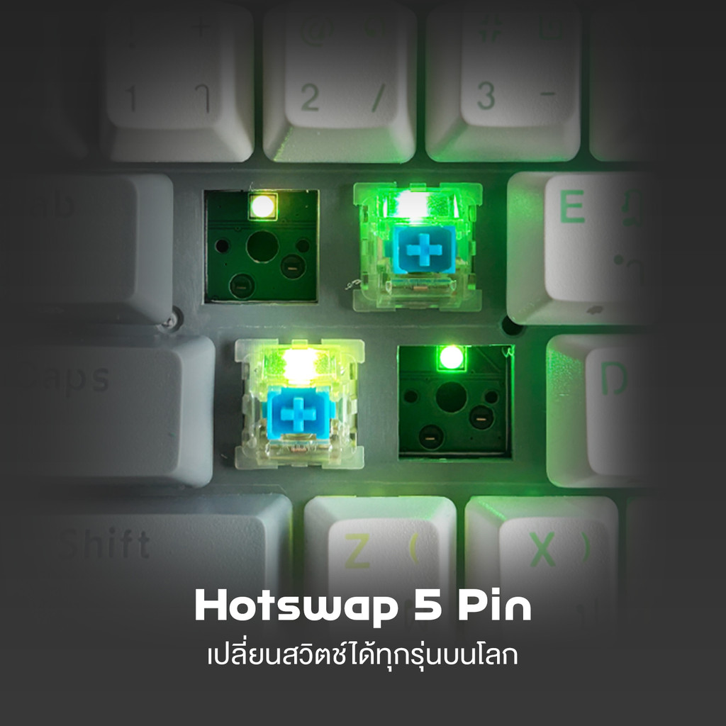 FANTECH รุ่น MK914 Atom Pro 96 SATURN คีย์บอร์ดเกมมิ่ง 90% เชื่อมต่อได้ ...